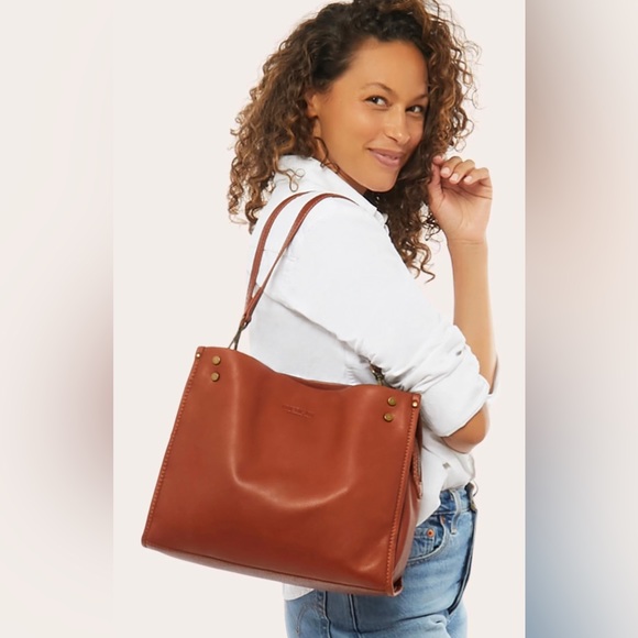 American Leather Co. | Bags | American Leather Co Lenox Triple Entry ...